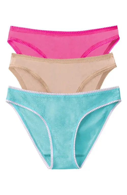ON GOSSAMER 3-pack Mesh Hip Bikinis - Sf/chp/wf