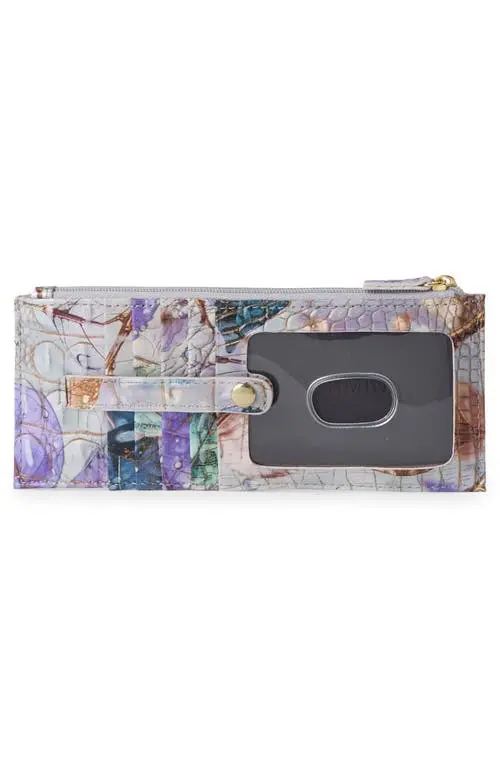 Brahmin Muse Melbourne Croc Embossed Leather Card Wallet - Frosted