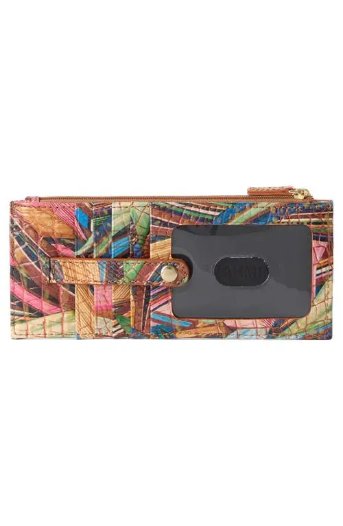 Brahmin Muse Melbourne Croc Embossed Leather Card Wallet