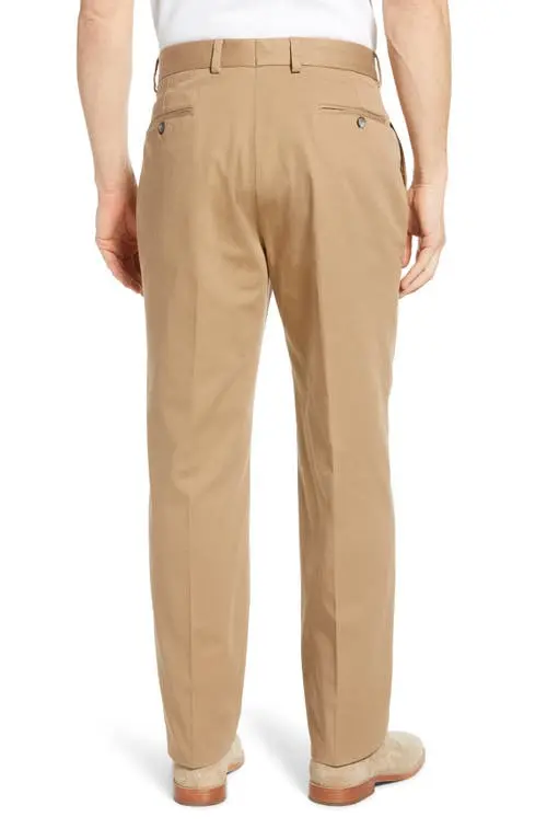 Berle Charleston S Pleated Chino Pants - British Tan