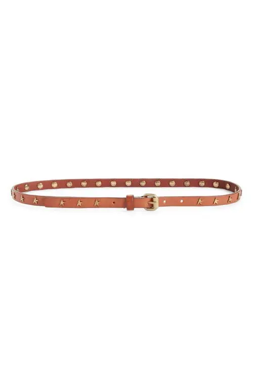 GOLDEN GOOSE Molly Star Stud Belt - Cuoio