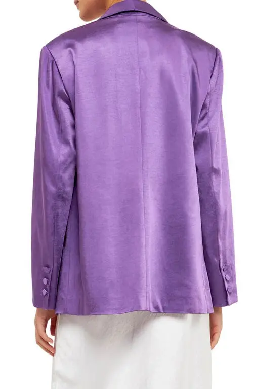 Endless Rose Satin Blazer - Purple