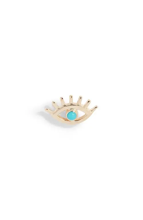 Anzie X Mel Soldera Lash Evil Eye Single Stud Earring - Turquoise