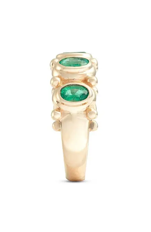 Anzie Méditerrannée Oval Arch Eternity Ring - Green