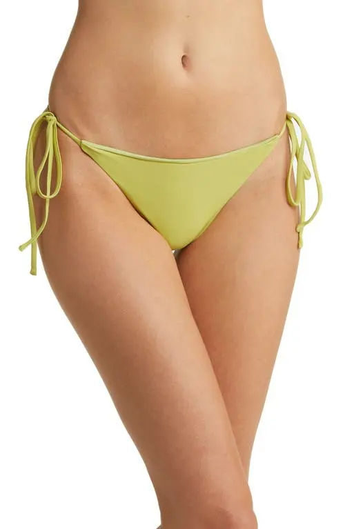 House Of Cb Side-tie Bikini Bottom - Olive