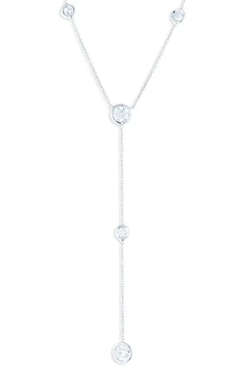 Roberto Coin Diamond Station Y-necklace - White Gold
