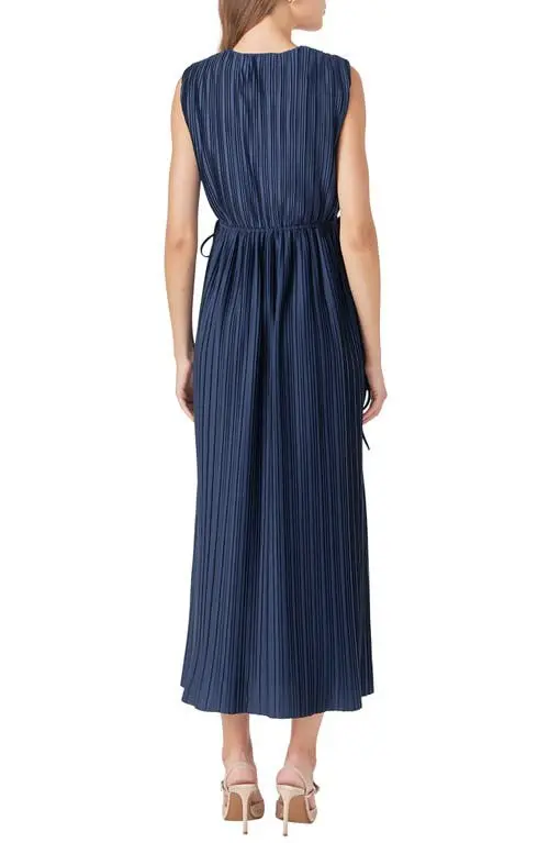 Endless Rose Sleeveless Micropleat Maxi Dress