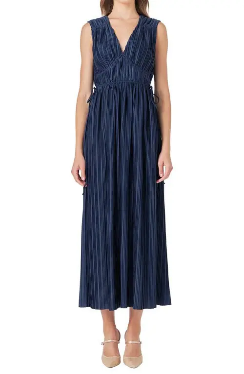 Endless Rose Sleeveless Micropleat Maxi Dress