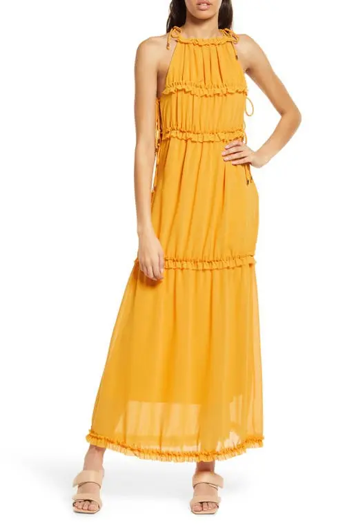 AMY LYNN High Neck Maxi Dress