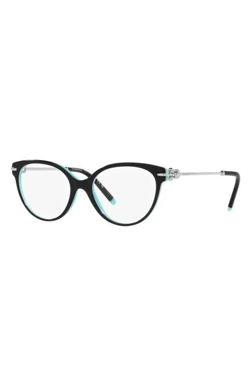 Tiffany & Co. 53mm Cat Eye Optical Glasses - Black Blue