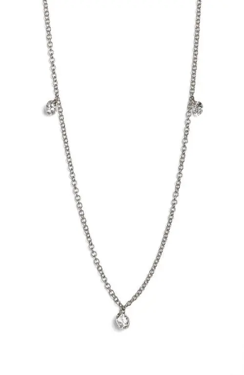 Bony Levy Floating Diamond' 3-diamond Necklace - White Gold