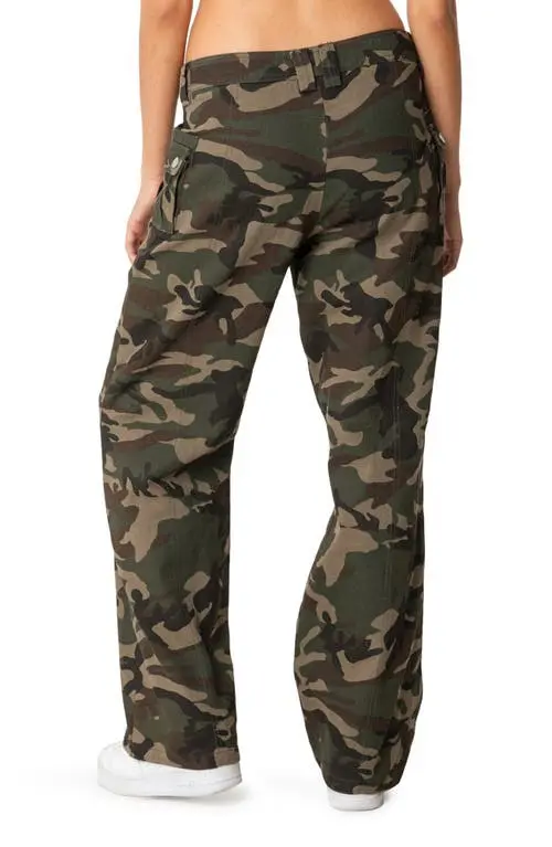 EDIKTED Aya Camo Print Cargo Pants