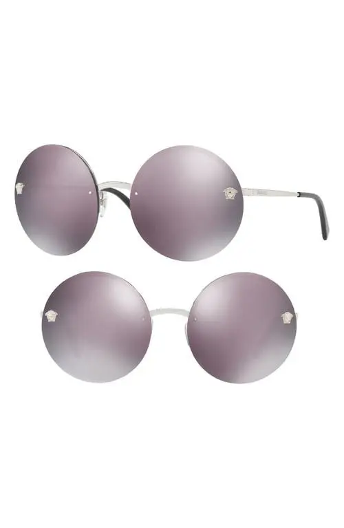 Versace Medusa Logo 59mm Round Sunglasses - Pink/ Blue  display picture 2