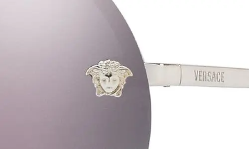 Versace Medusa Logo 59mm Round Sunglasses - Pink/ Blue  display picture 1