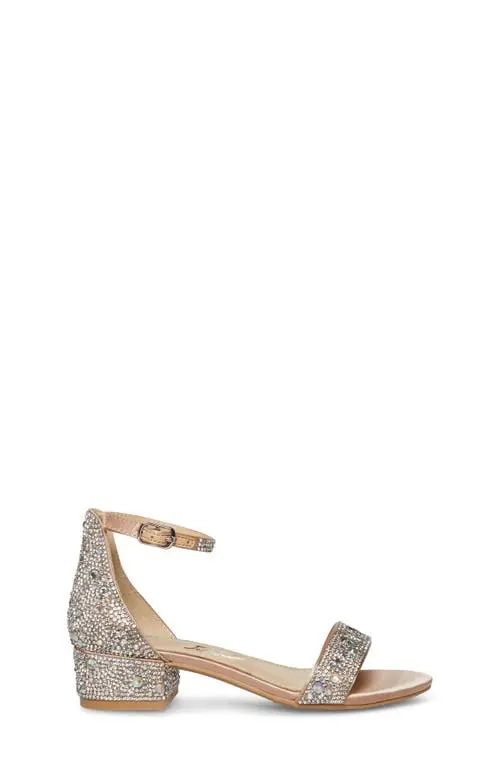 Betsey Johnson Rhinestone Ankle Strap Sandal - Champagne