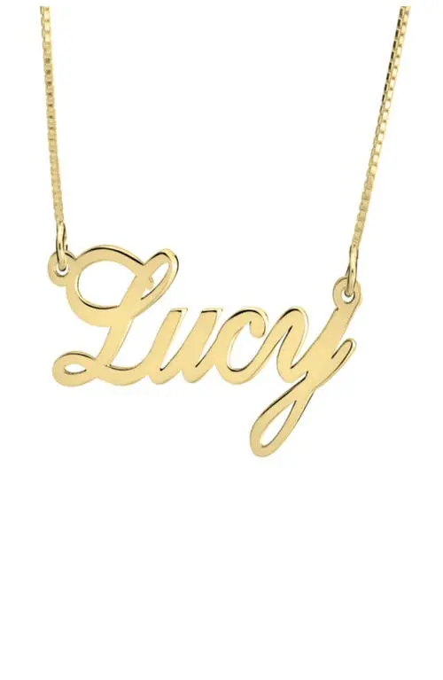 MELANIE MARIE Personalized Nameplate Necklace - Gold Plated