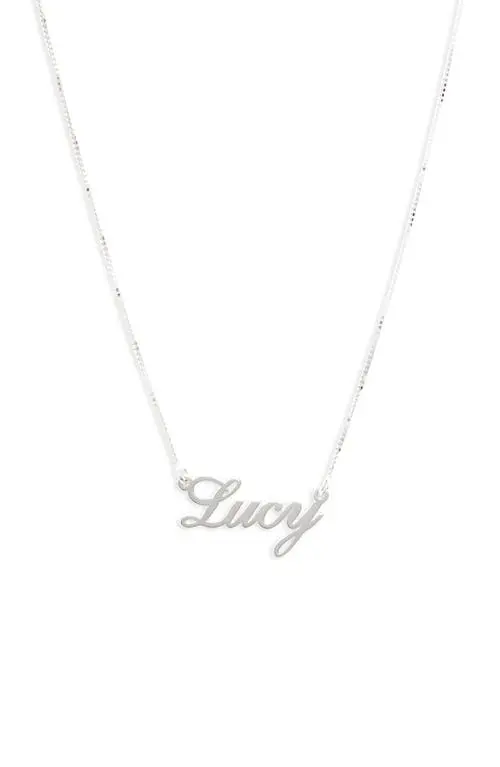 MELANIE MARIE Personalized Nameplate Necklace - Sterling Silver