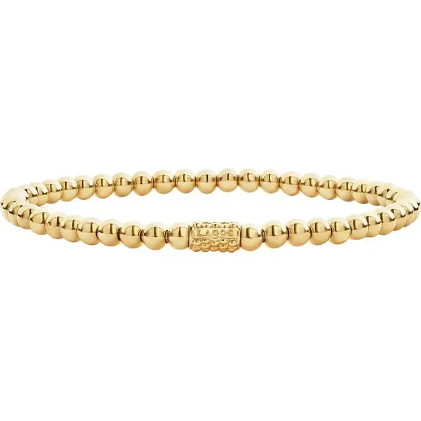 Lagos 18k Caviar Ball Stretch Bracelet - Gold