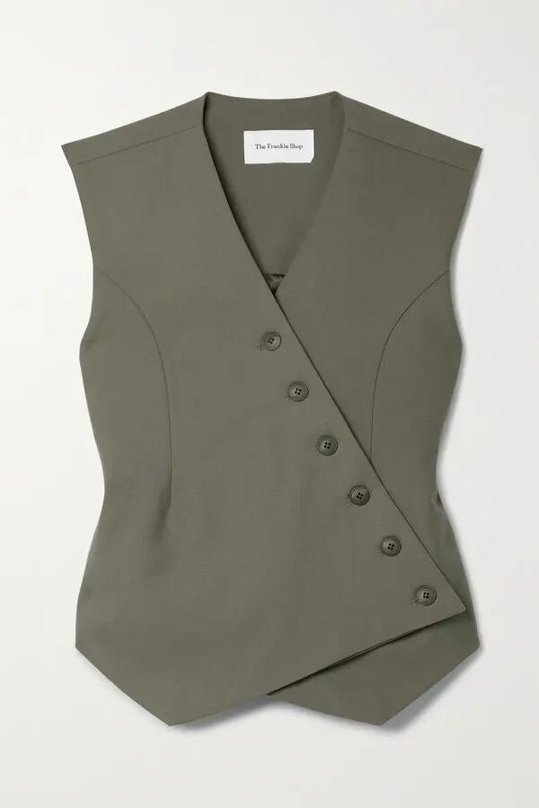 THE FRANKIE SHOP Maesa Asymmetric Woven Vest