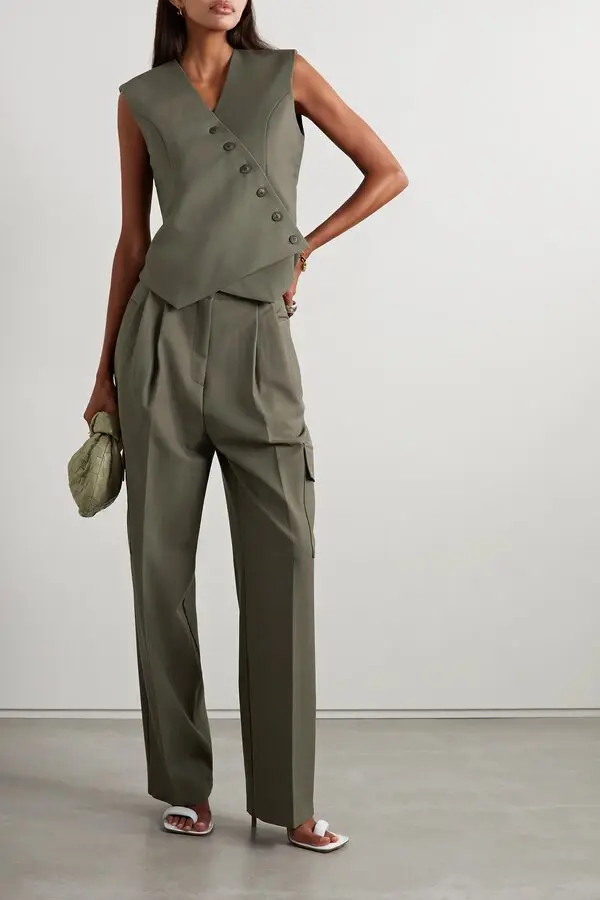 THE FRANKIE SHOP Maesa Asymmetric Woven Vest