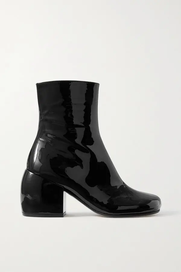 Dries Van Noten Patent-leather Ankle Boots