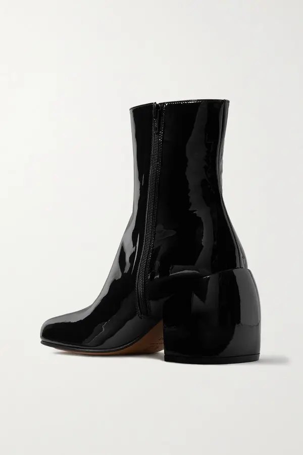 Dries Van Noten Patent-leather Ankle Boots