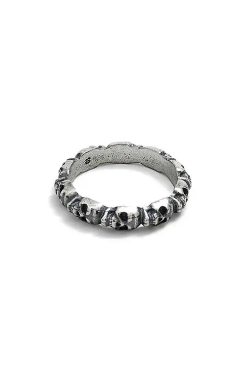DEGS & SAL Sterling Mini Skull Head Ring