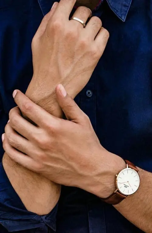 DANIEL WELLINGTON Classic St. Mawes Strap Watch - Rose Gold/eggshell
