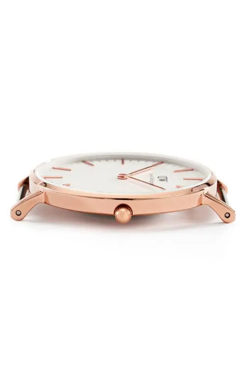 DANIEL WELLINGTON Classic St. Mawes Strap Watch - Rose Gold/eggshell