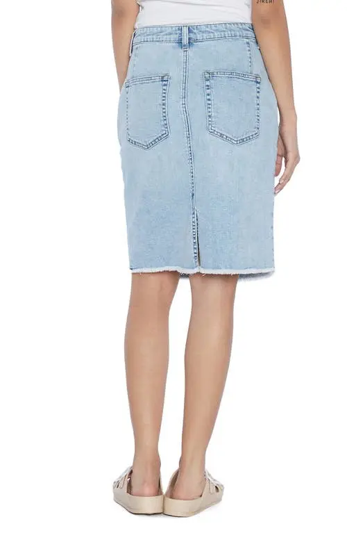 WASH LAB DENIM Zip Pocket Midi Skirt