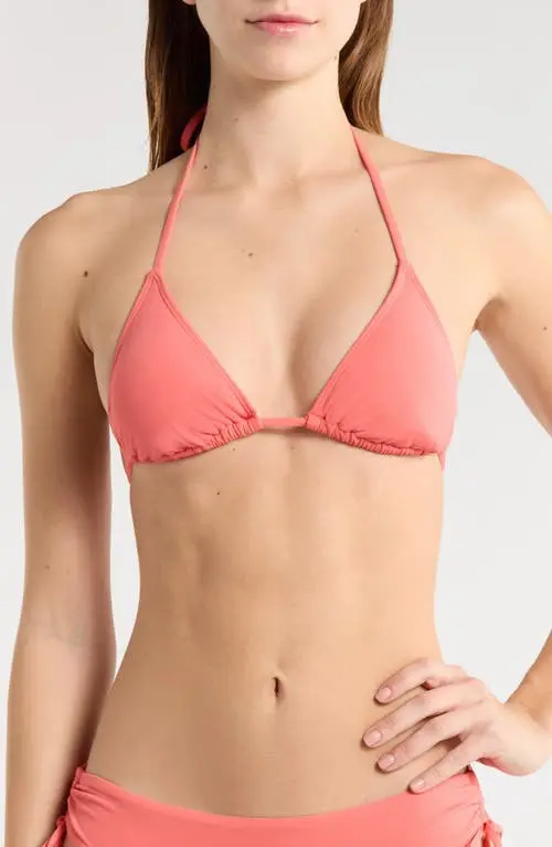 Roxy Classic Triangle Bikini Top - Hot Coral