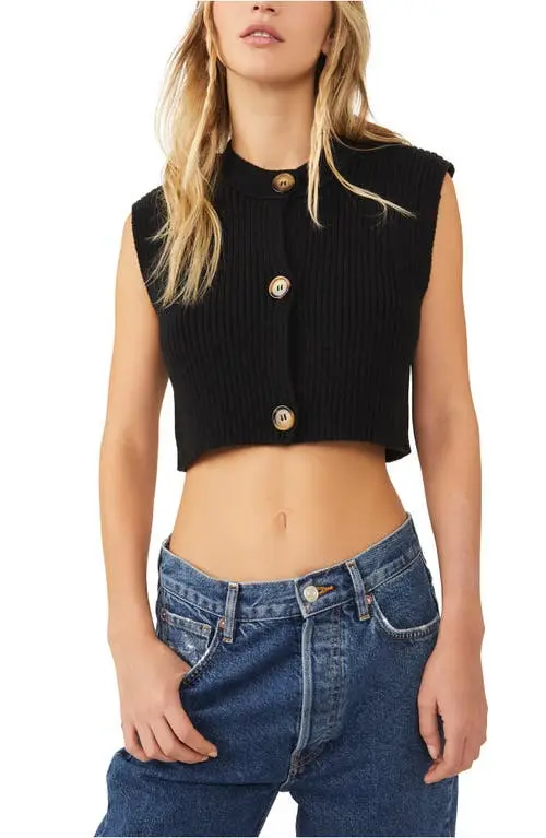 Free People Naiome Rib Micro Vest