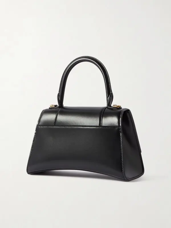 Balenciaga Hourglass Small Leather Tote - Black