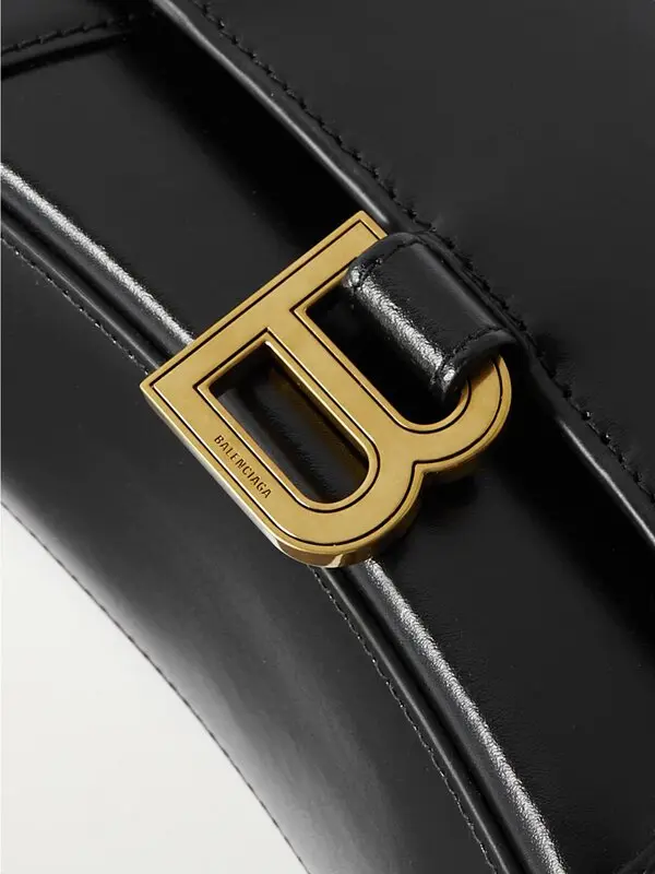 Balenciaga Hourglass Small Leather Tote - Black