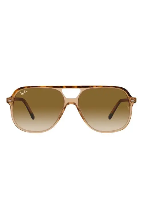 Ray-ban 60mm Navigator Sunglasses - Havana Brown/clear Brown
