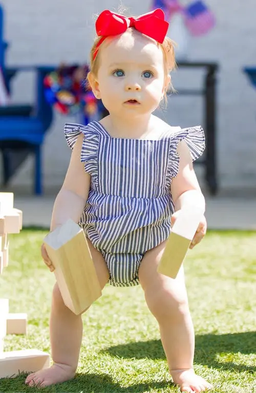 RUFFLEBUTTS Stripe Bubble Romper