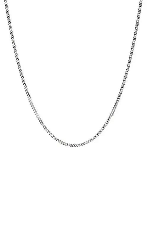 DEGS & SAL Sterling Curb Chain Necklace - Silver