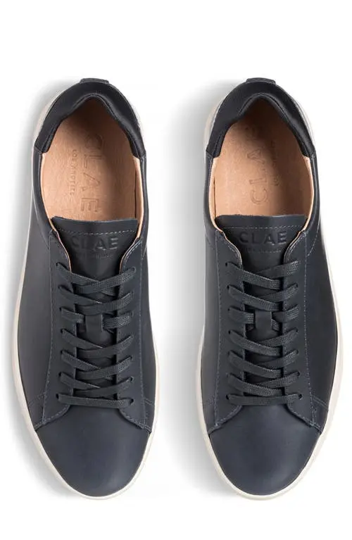 Clae Bradley Leather Sneakers - Deep Navy Leather