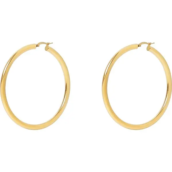 Argento Vivo Tubular Hoop Earrings - Gold