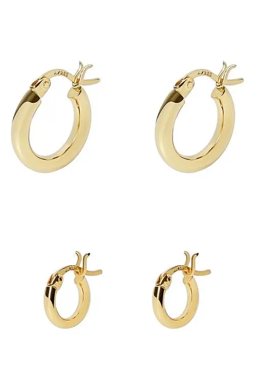 Argento Vivo Set Of Hoop Earrings - Gold