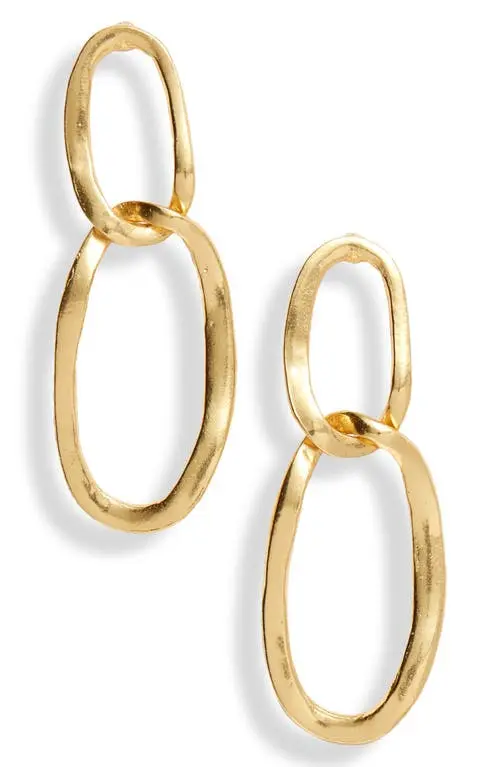 KARINE SULTAN Double Hoop Drop Earrings - Gold