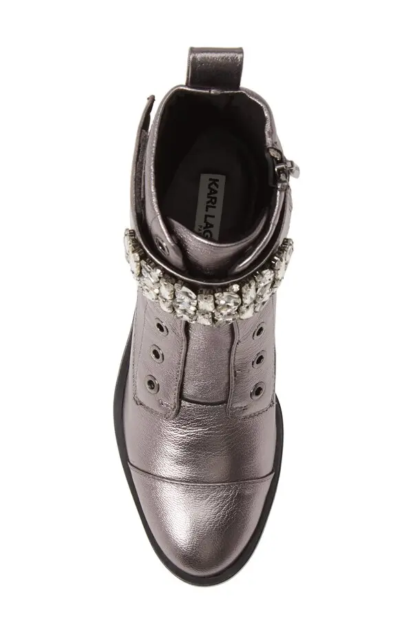 Karl Lagerfeld Paris Pippa Crystal Embellished Platform Boot