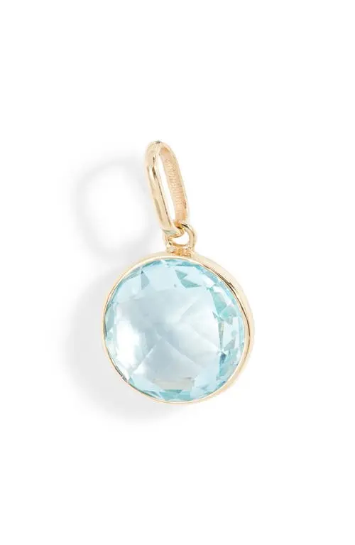 Anzie Classique Bezel Charm - Swiss Blue Topaz