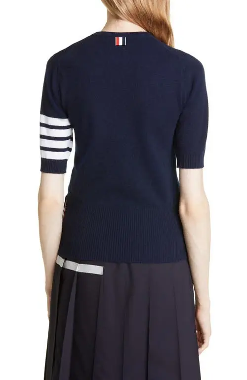 Thom Browne 4-bar Cashmere Sweater - Navy