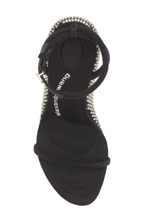 Alexander Wang Dahlia Rhinestone Logo Wedge Sandal