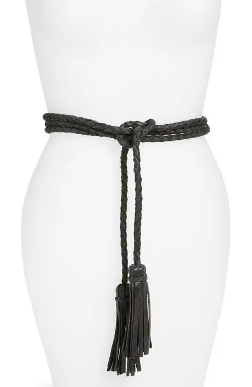 ADA Braided Leather Belt - Black