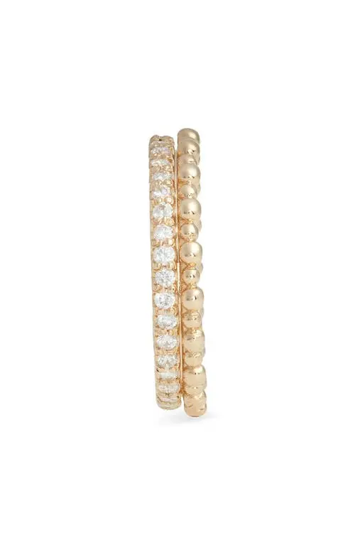 Anzie Dew Drop Pavé Diamond Double Eternity Band In 14k Gold