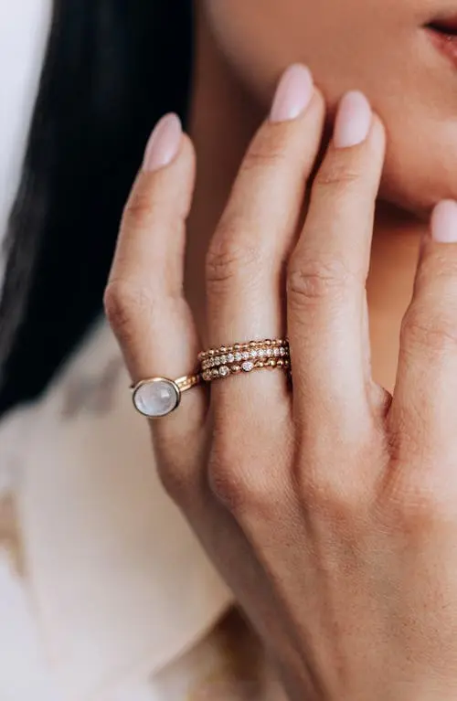 Anzie Dew Drop Pavé Diamond Double Eternity Band In 14k Gold