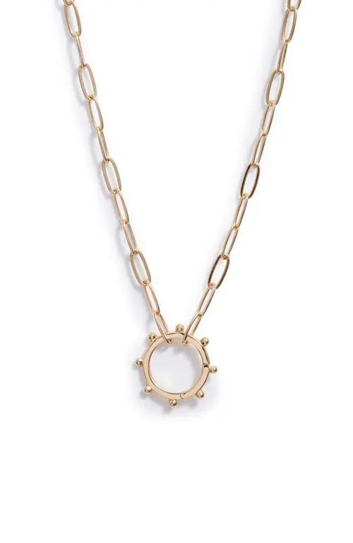 Anzie Dew Drop Marine Pendant Necklace - Yellow Gold