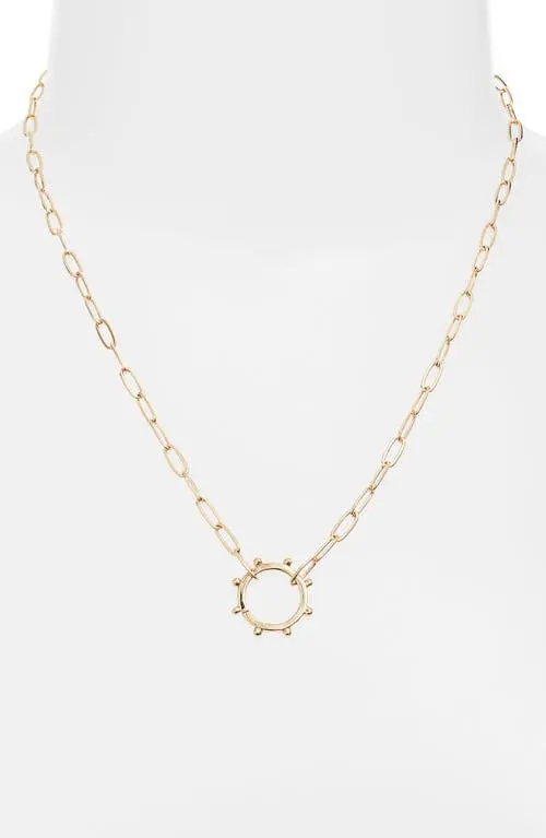 Anzie Dew Drop Marine Pendant Necklace - Yellow Gold